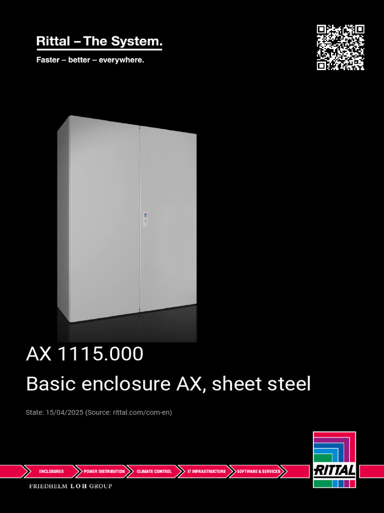 1115000-Basic Enclosure AX, Sheet Steel | PDF | Door | Sheet Metal