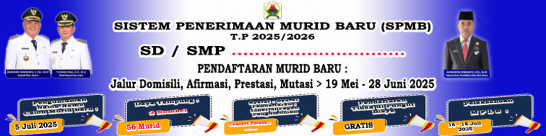 Contoh Desain Spanduk SPMB 2025 | PDF