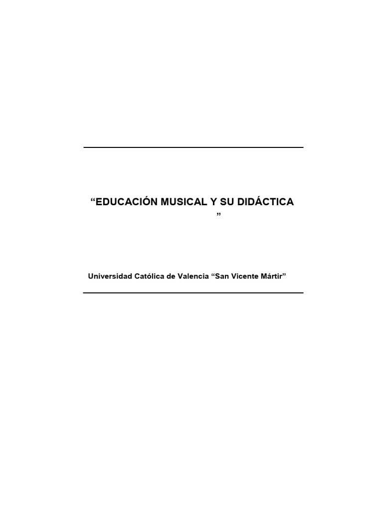 Guía Educ Music y Su Didact | PDF | Enseñando | Plan de estudios