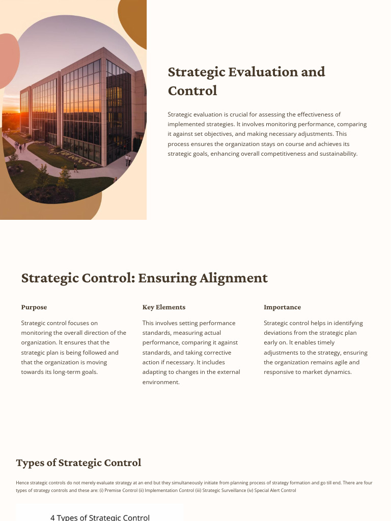 01U4Strategic Evaluation and Control | PDF | Strategic Management ...