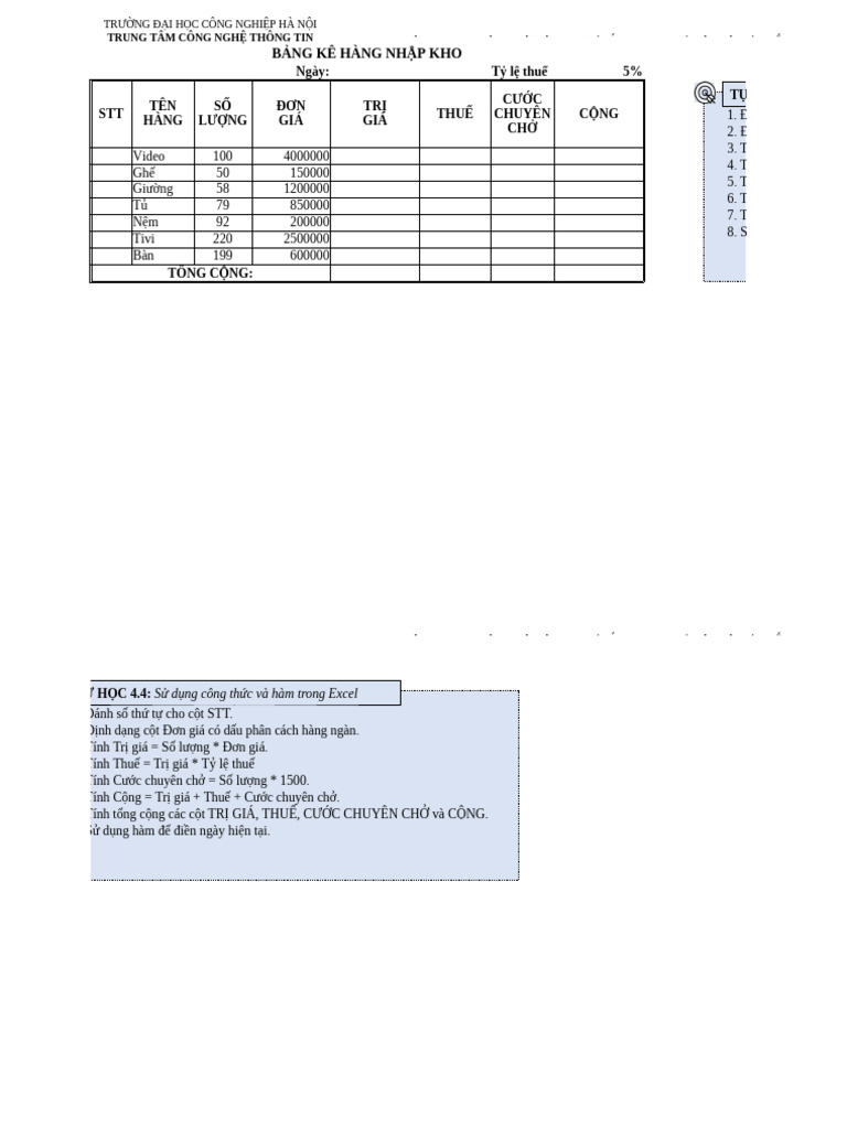TH4.5 KQThiSinhVien | PDF