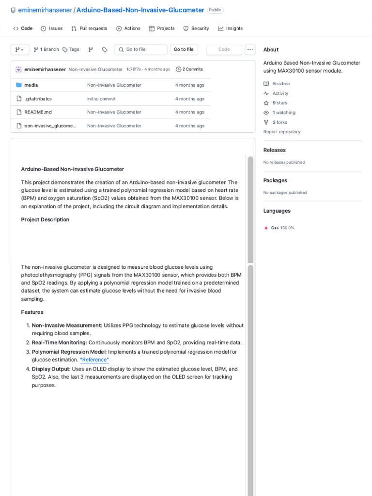 Arduino Based Non Invasive Glucometer - Non Invasive - Glucometer - Ino ...