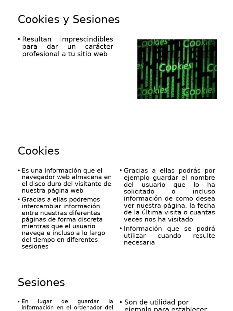 Cookies y Sesiones | PDF