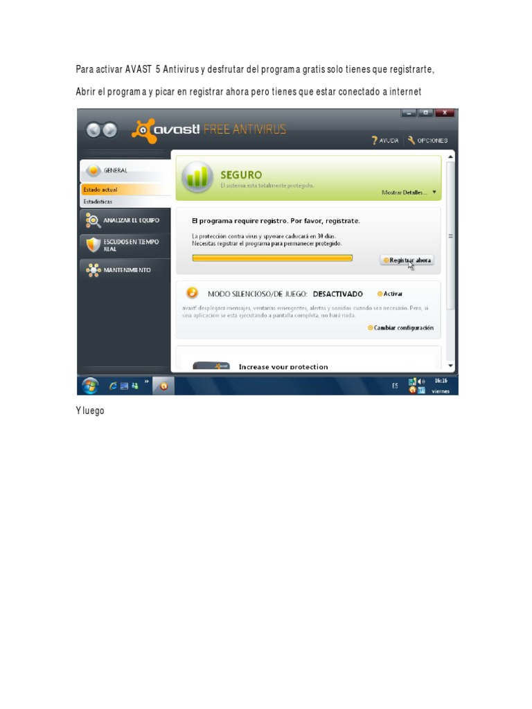 Activar Avast 5 Antivirus Gratis | PDF