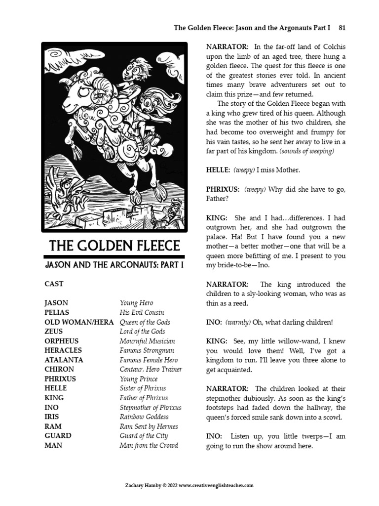 Jason and The Argonauts Part I | PDF | Jason | Hera