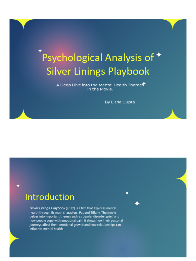 Psychological Analysis of Silver Linings Playbook | PDF | Mental ...
