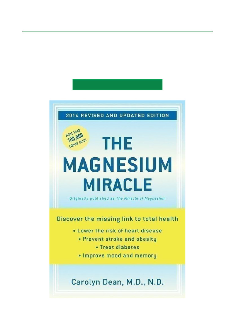 The Magnesium Miracle 2nd Edition Download | PDF