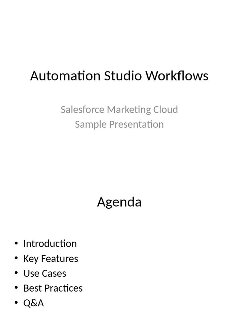 Automation Studio Workflows | PDF