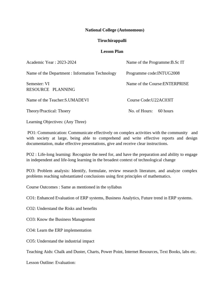 Enterprise Resource Planning-1 | PDF | Enterprise Resource Planning ...