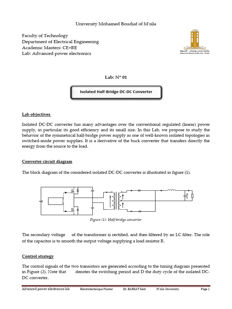 Lab1_AdvancedPowerElectronics_En | PDF | Power Electronics | Electrical Network