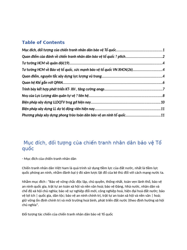 Đề Cương GDQP | PDF