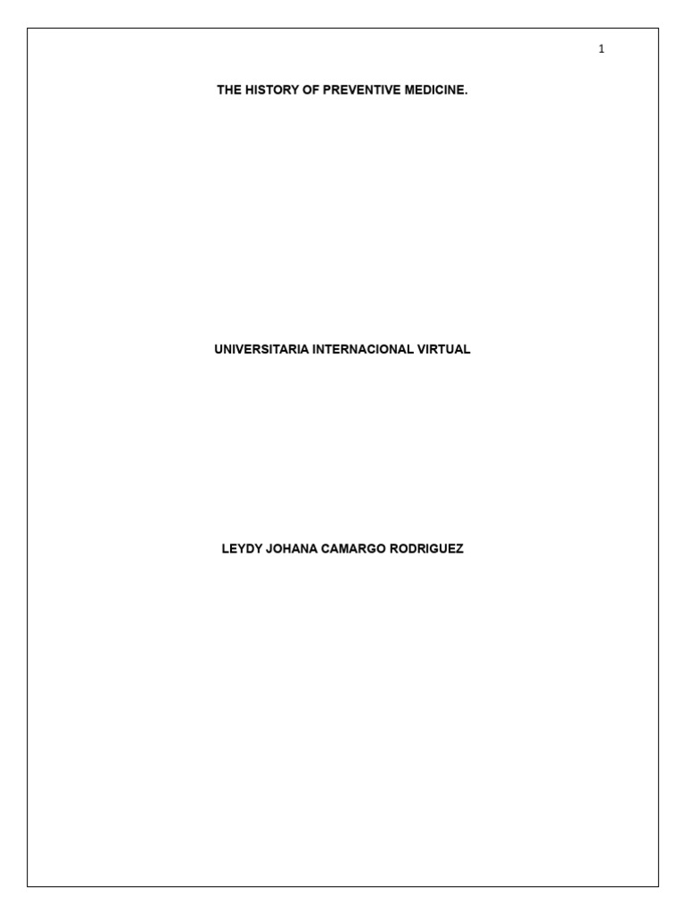 Linea Del Tiempo Medicina Preventiva | PDF