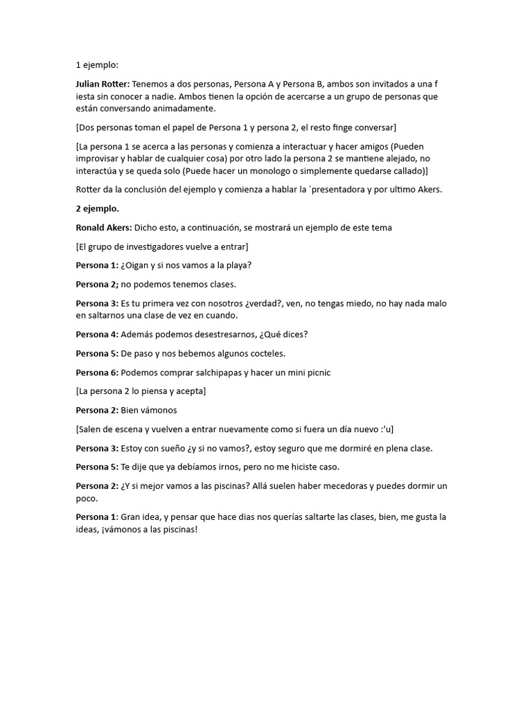 Ejemplos de La Dramatizacion | PDF