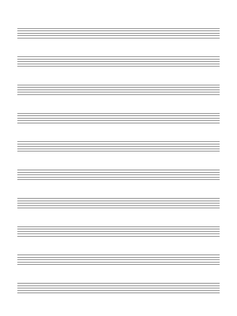 10 Stave Manuscript Paper | PDF