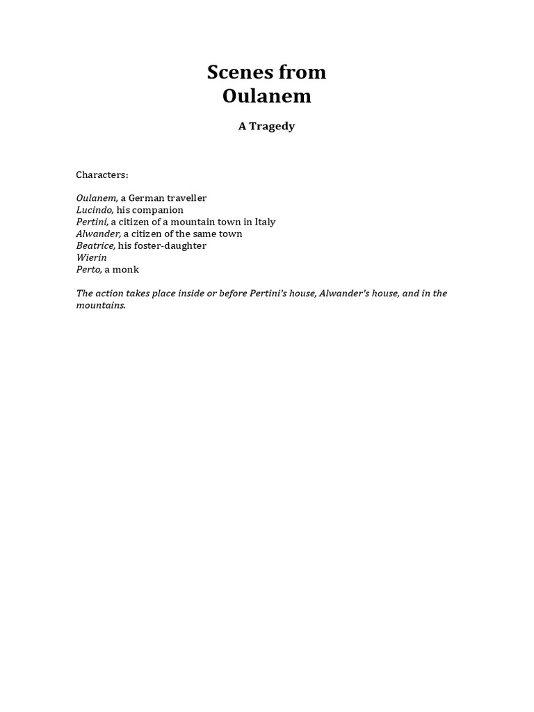 Karl Marx - Scenes From Oulanem (Karl Marx) | PDF