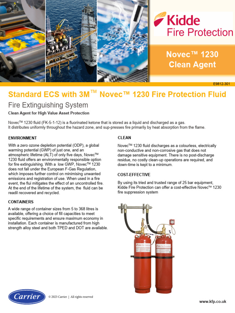 ECS Novec 1230 Clean Agent Fire Extinguishing System - tcm1137 190027 | PDF | Firefighting