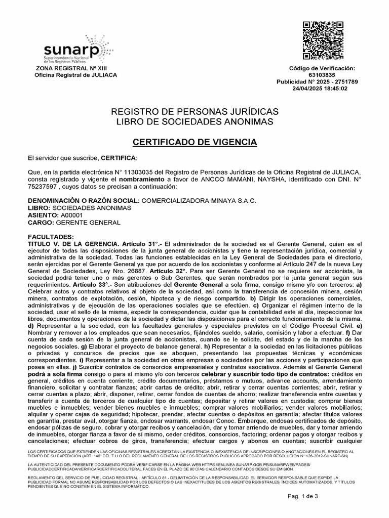 Vigencia de Poder | PDF