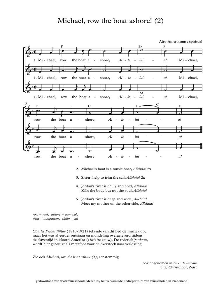 Michael Row The Boat Ashore (2) - 3st | PDF