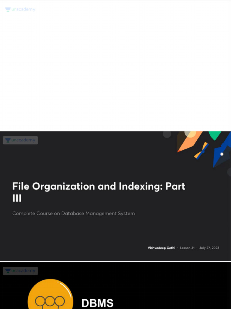 File - Organization - and - Indexing - Part - III - With - Anno | PDF