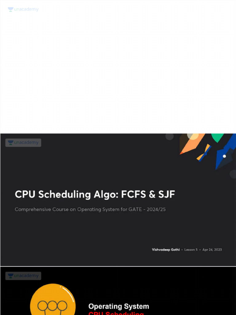 5. CPU Scheduling Algo FCFS SJF With Anno | PDF