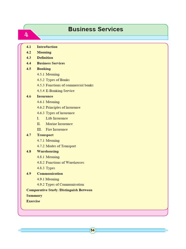 Overview of Business Services | PDF | Transaction Account | Insurance