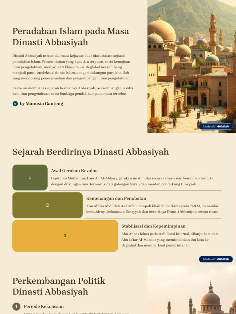Peradaban Islam Pada Masa Dinasti Abbasiyah | PDF