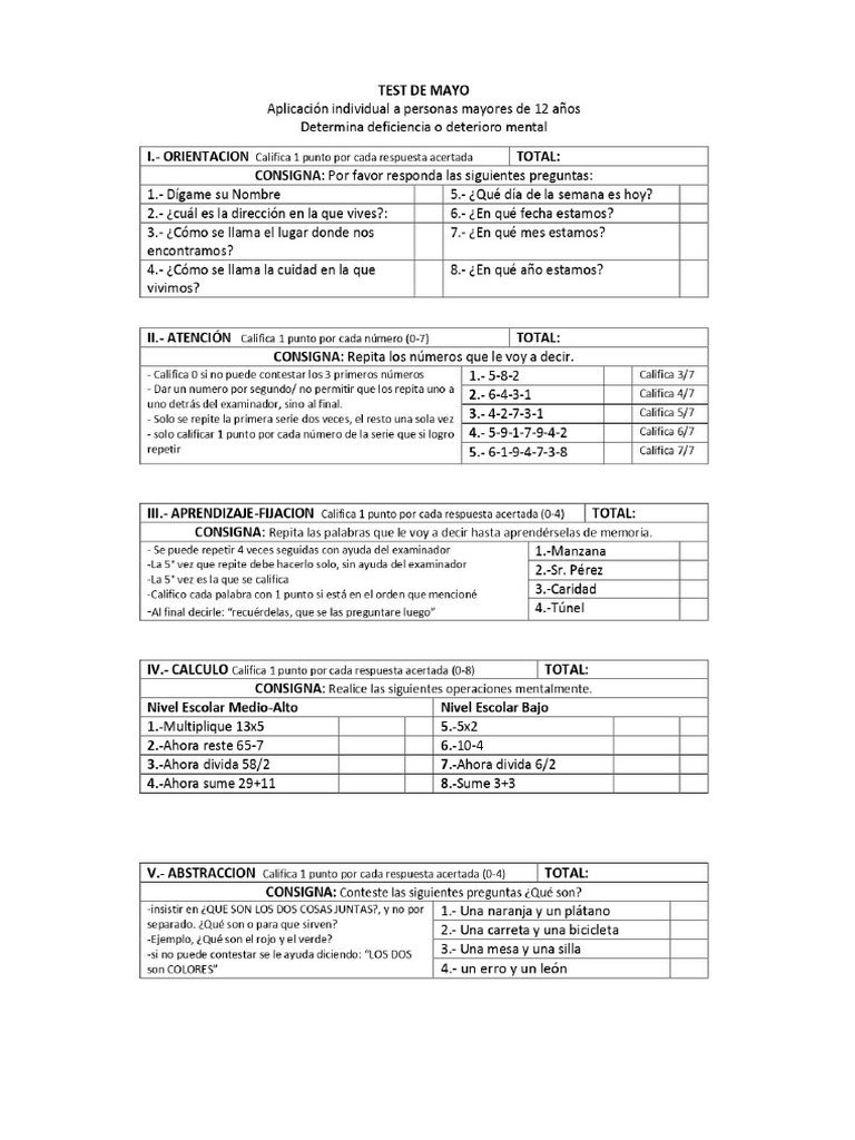 Test Mayo | PDF