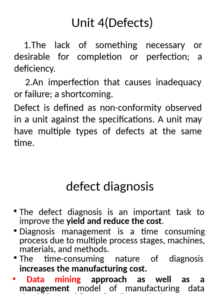 Unit 4 Defect Analysis | PDF | Reliability Engineering | Risk