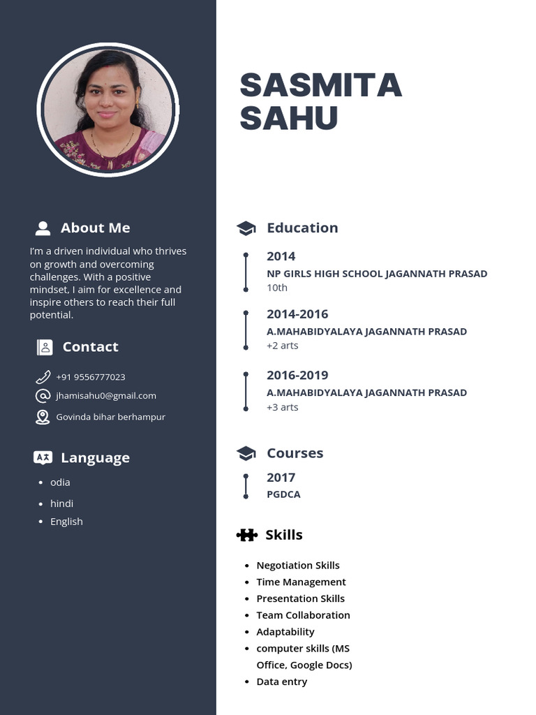 Sasmita Sahu Resume | PDF