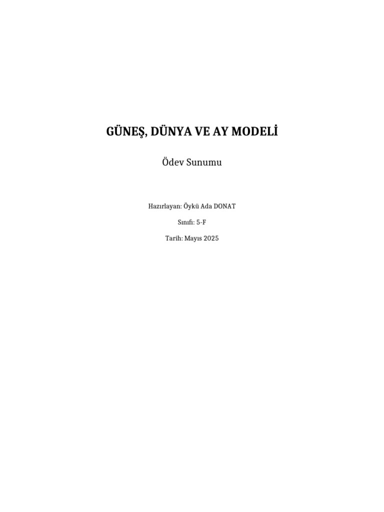 Gunes_Dunya_Ay_Modeli_Odev | PDF
