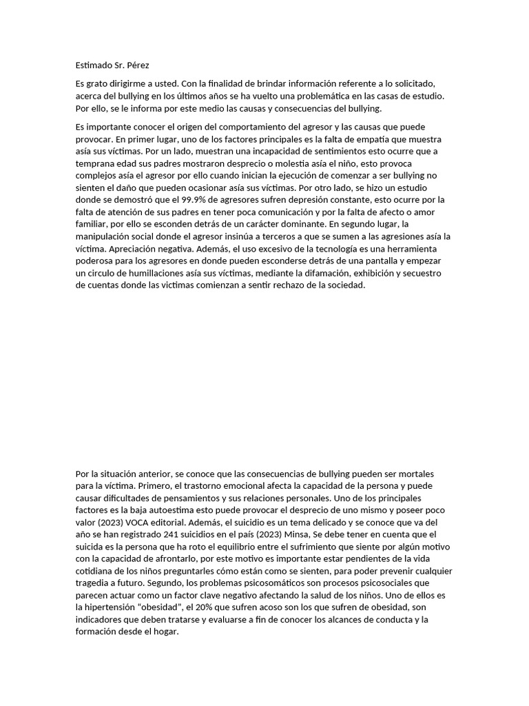 Estimado SR | PDF | Agresión | Obesidad