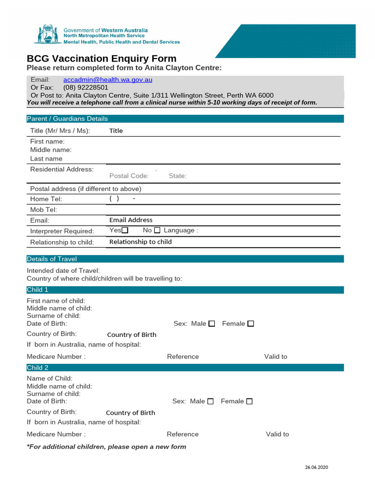 BGC Enquiry Form Word | PDF