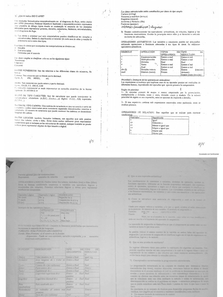 Material Complementario - Semana N°4 Operadores | PDF
