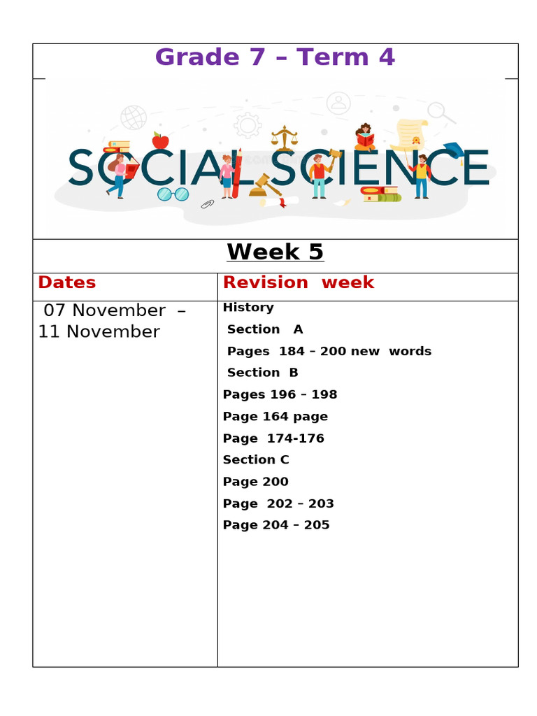Grade 7 Term 4 Week 5 | PDF