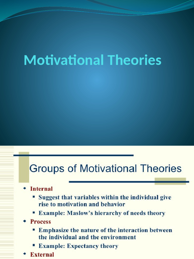 Lec 11 - Theories of Motivation | PDF | Emotions | Social Psychology