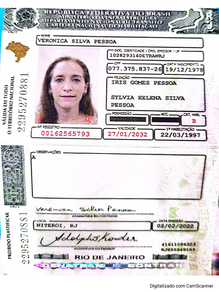 01. RG E CPF VERÔNICA | PDF