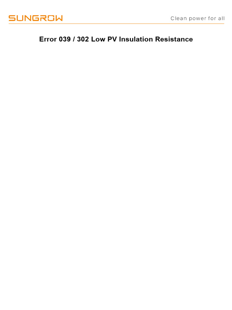TD 202104 All Low PV Insulation Resistance V1.2 | PDF | Troubleshooting ...
