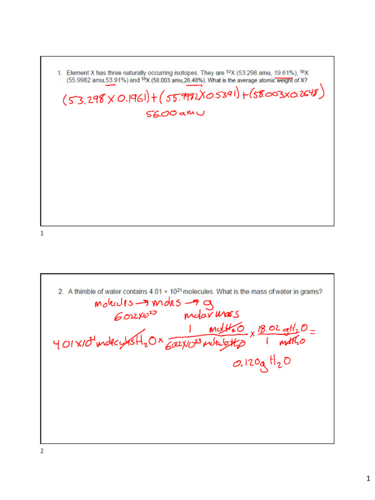 Final Exam Practice Problem Answers | PDF