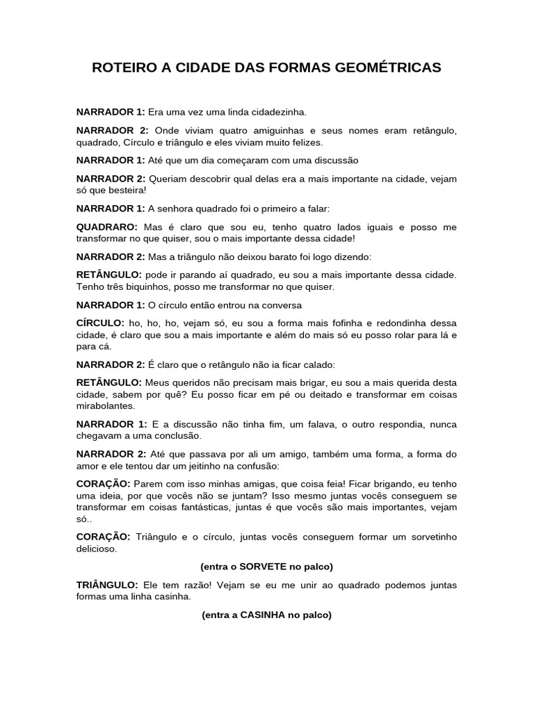 A Cidade Das Formas Geométricas | PDF