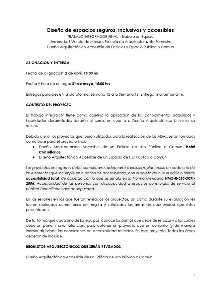 Accesibilidad Universal Trab Integ Final 4C | PDF | Diseño