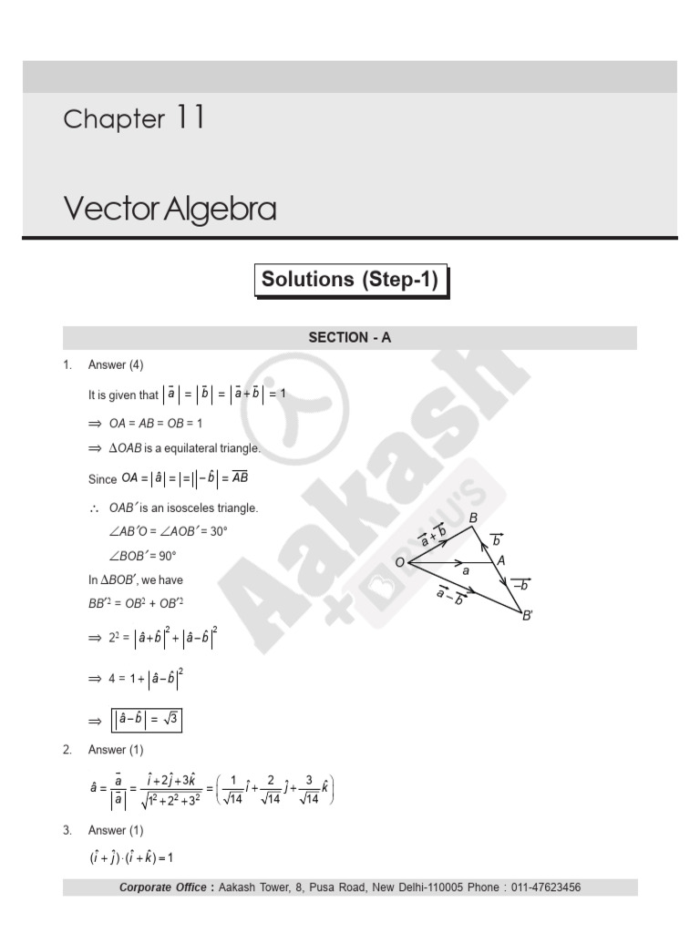 Vector Algebra | PDF | Visual Cortex | Euclidean Geometry
