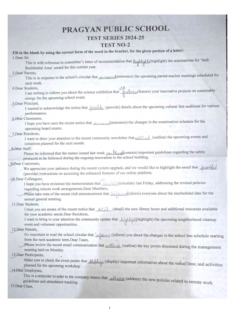English Test No.2 | PDF