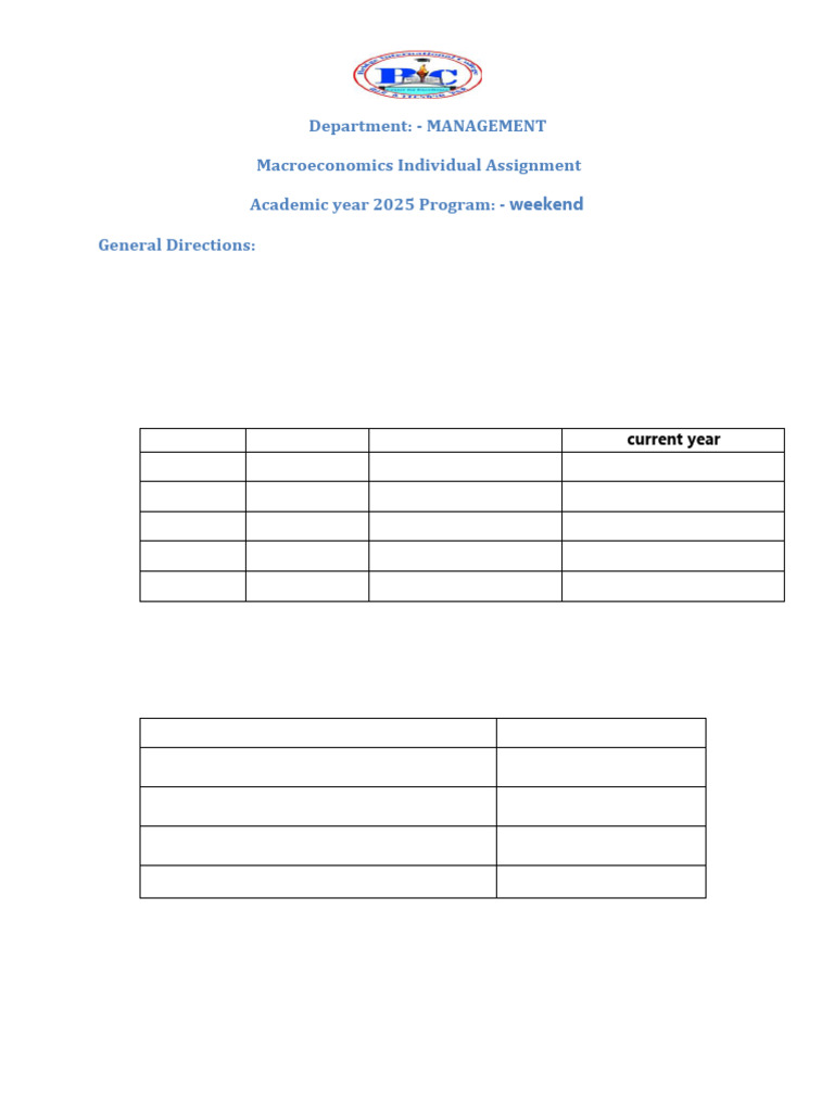 Individual Assignment Macro Weekend | PDF