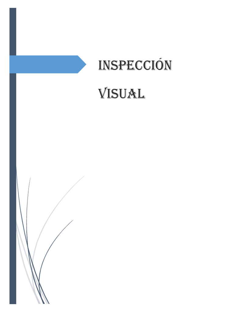 Inspeccion Visual | PDF | Pruebas no destructivas