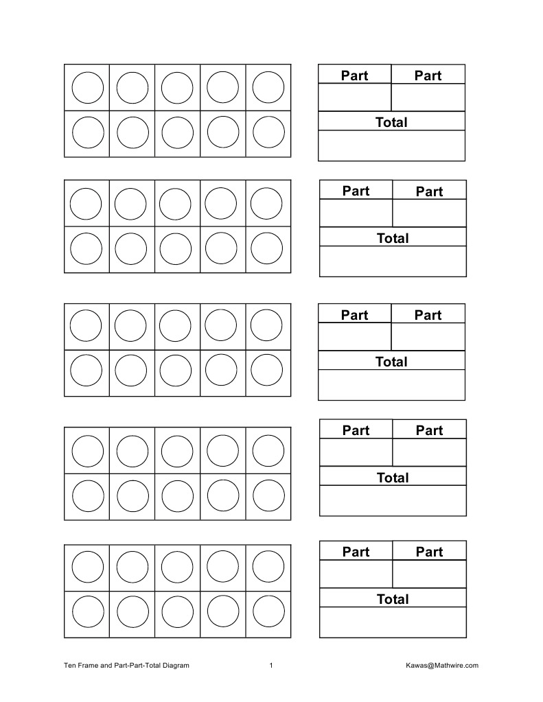 Ten Frame Part-Part-Total Guide | PDF | Science & Mathematics