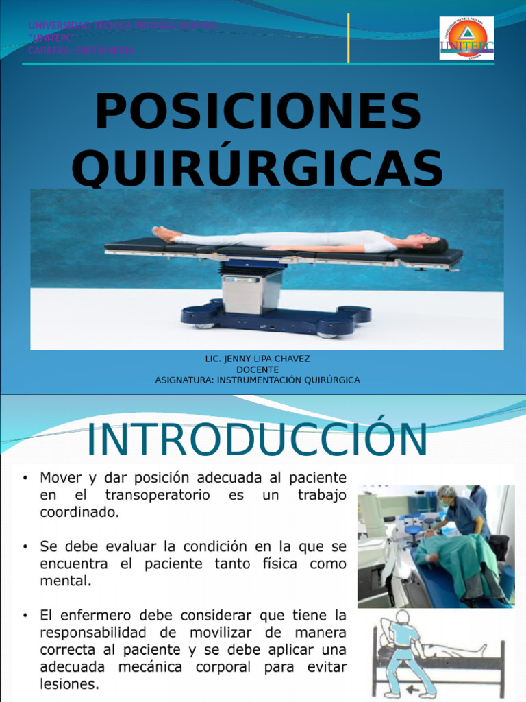 Tema #10 Posiciones Quirurgicas | PDF | Abdomen | La columna vertebral