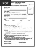 Revised Form S02 UDISEPlus 2024 25 Format For Student Addition | PDF ...