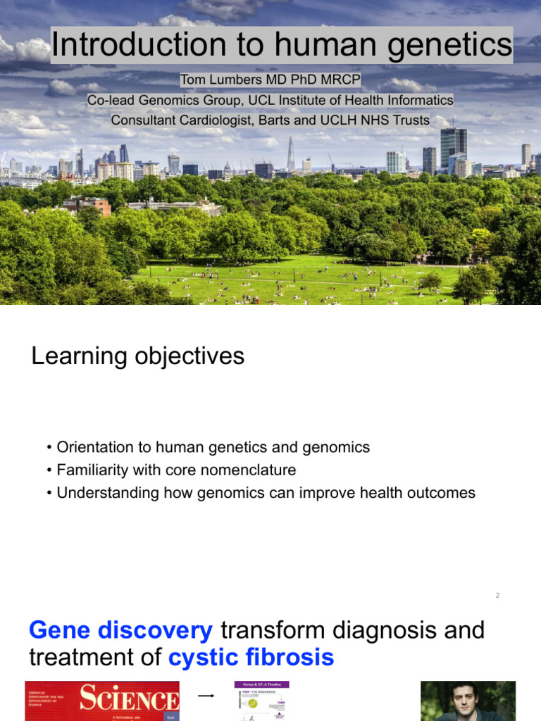 2024 - Introduction To Human Genetics | PDF | Genetics | Genome