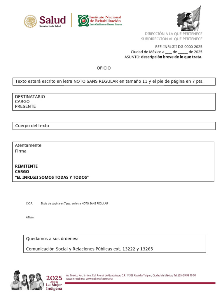 Hoja Membretada OFICIO 2025 | PDF