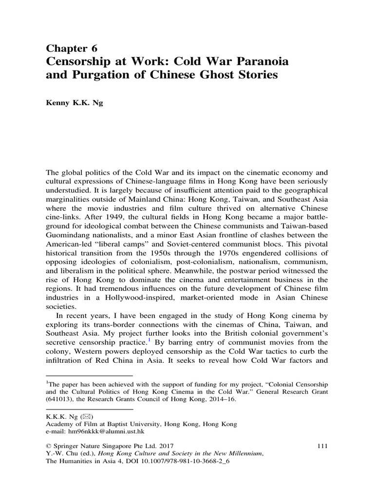 Censorship at Work Cold War Paranoia | PDF | China | World Politics